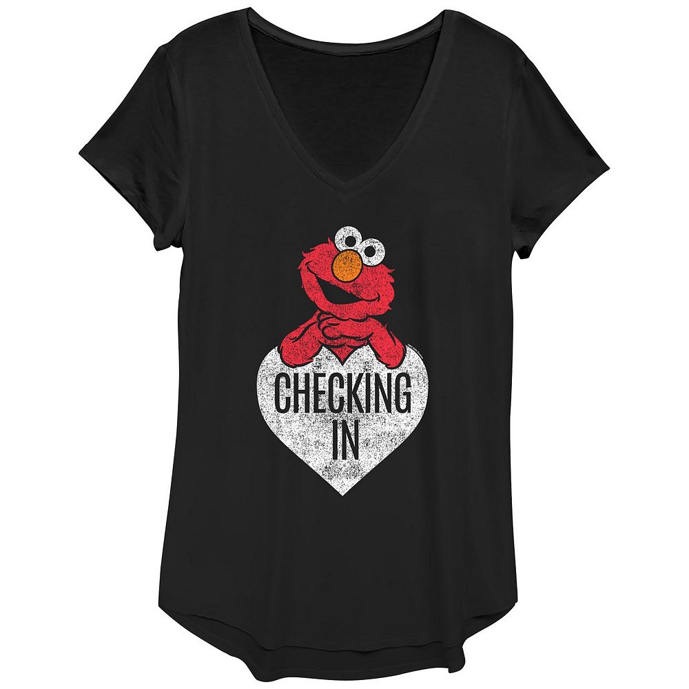 Women's Sesame Street Elmo Checking In Graphic Tee