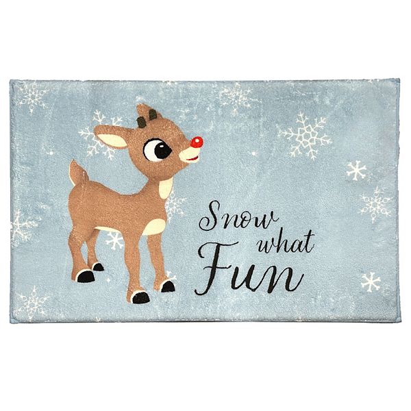 Rudolph Let it Snow Bathroom Rug