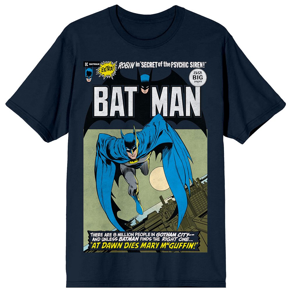 Men's Batman Leaping Into Action Retro Graphic Tee