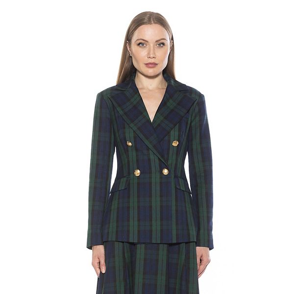 Women's ALEXIA ADMOR Farrah Twill Classic Double Breasted Jacket