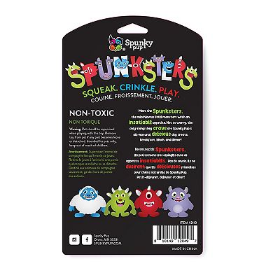 Spunky Pup Spunksters Monster Plush With Squeaker