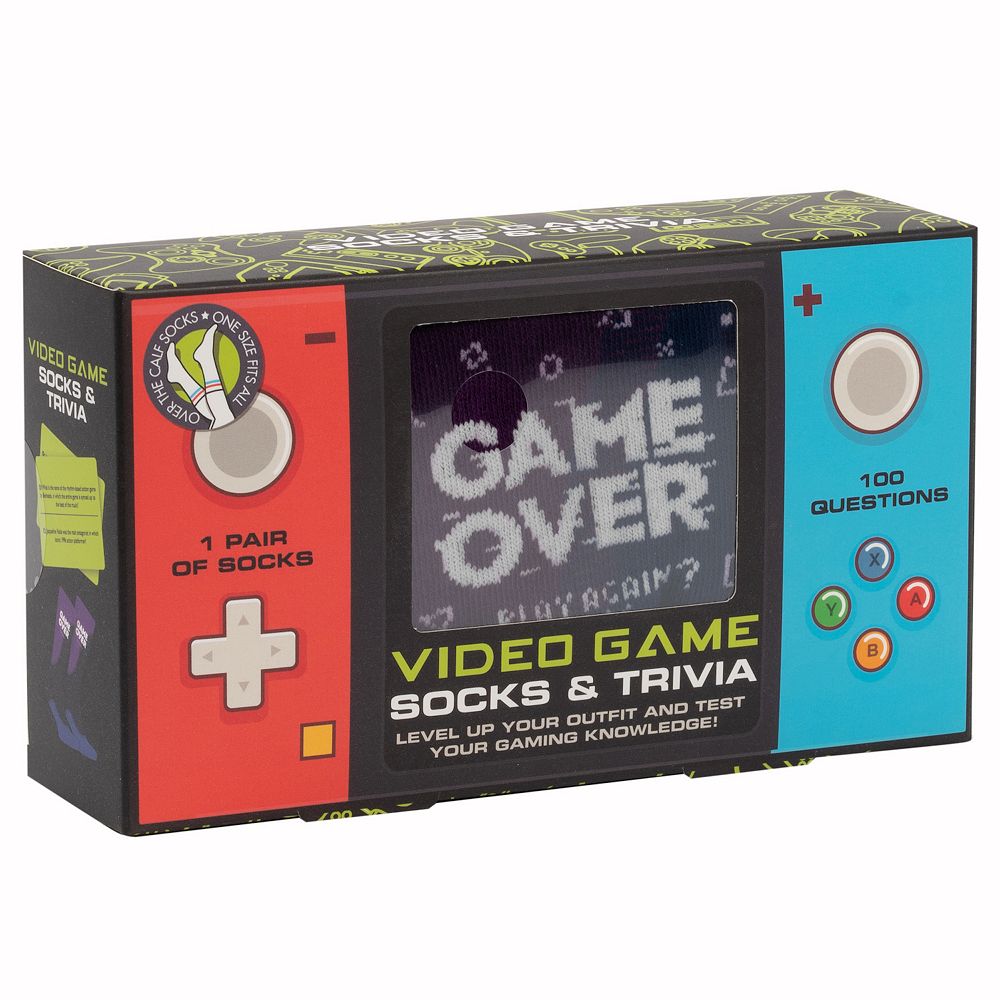 Professor Puzzle Video Game Socks & Trivia Set
