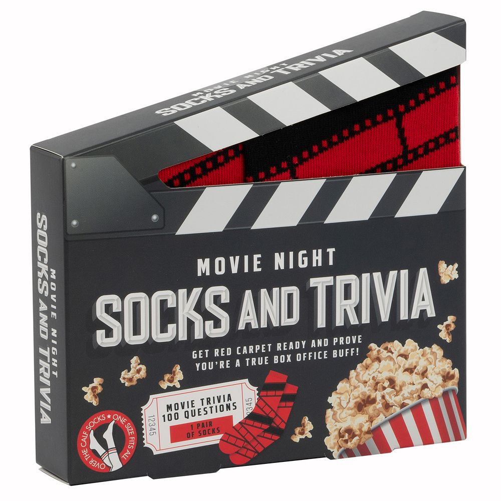 Professor Puzzle Movie Night Socks & Trivia Set