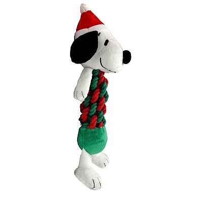 Holiday Peanuts Snoopy Rope Body Dog Toy