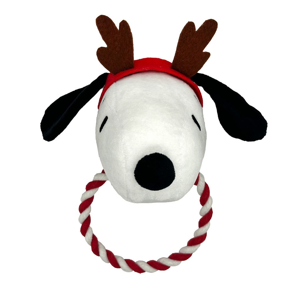 Holiday Peanuts Snoopy Rope Ring Dog Toy