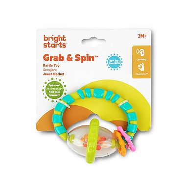 Bright Starts Grab & Spin Rattle and Teether Toy