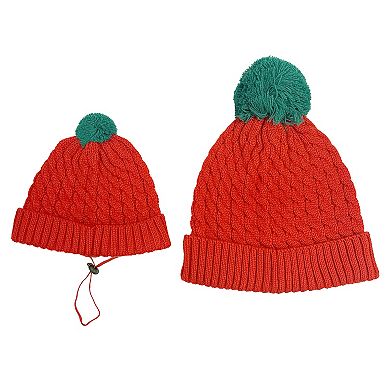 Hallmark Pets Knit Human & Pet Hat 2-piece Set