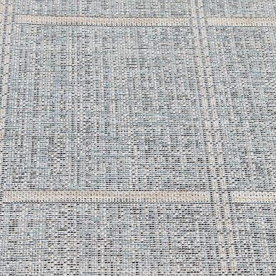 Loomaknoti Mykonos Windowpane Print Indoor / Outdoor Area Rug