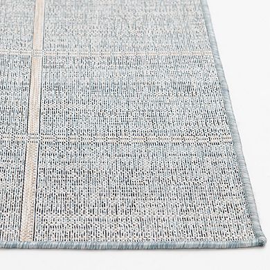 Loomaknoti Mykonos Windowpane Print Indoor / Outdoor Area Rug