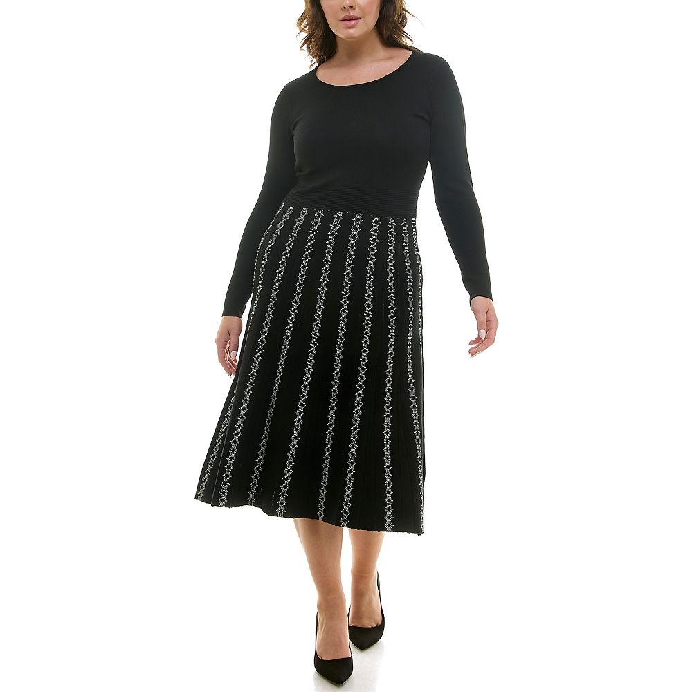 Plus Size Taylor Fit & Flare Knit Dress