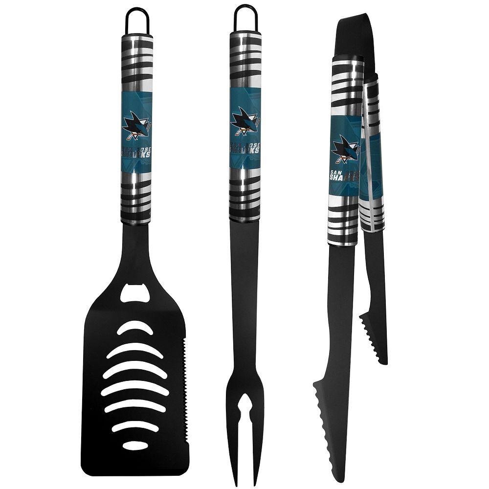 San Jose Sharks 3-Piece Steel Tailgater BBQ Utensils Set