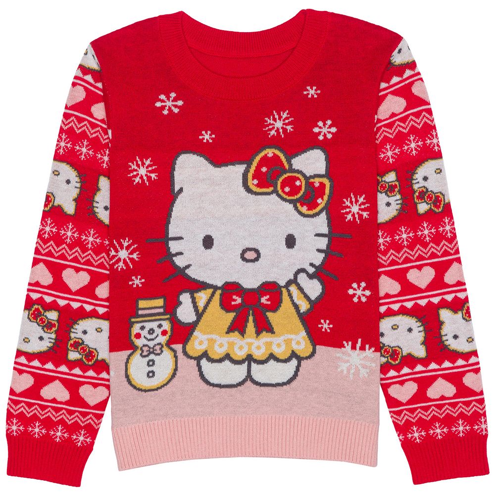Girls 4-12 Jumping Beans® Hello Kitty Argyle Christmas Sweater