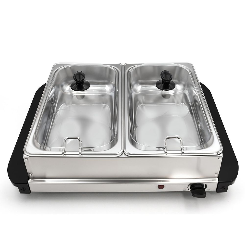 Elite Cuisine 5Qt. Stainless Steel Electric Buffet Server Food Warmer ...