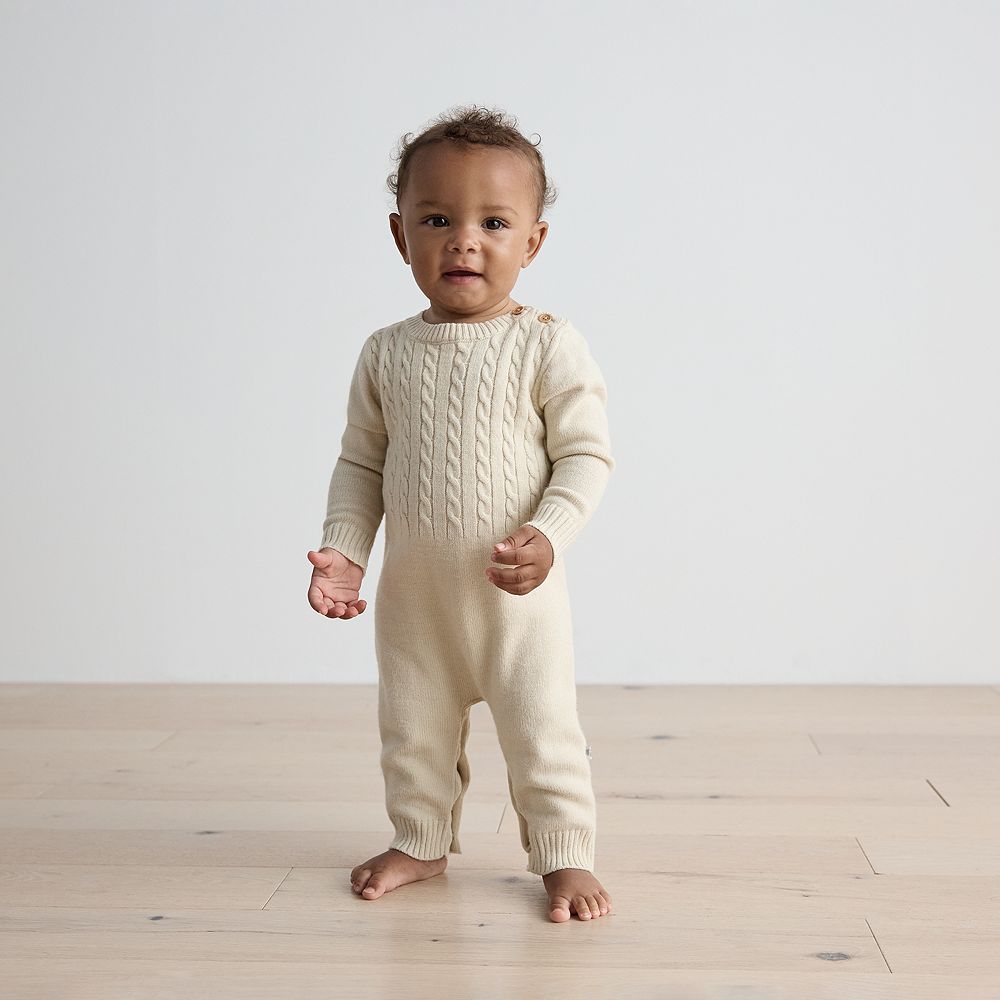 Baby Just Born® Cable Sweater Knit Jumpsuit