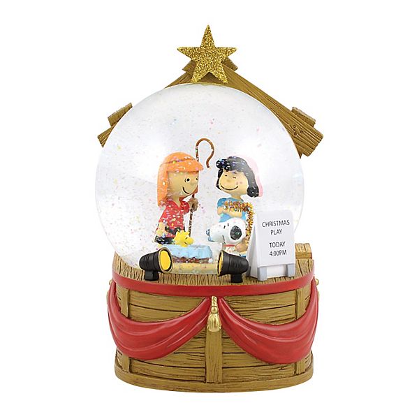 Peanuts Christmas Pageant Snow Globe Table Decor