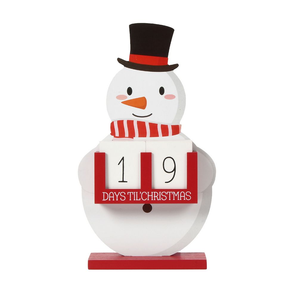 Snowman Countdown To Christmas Table Decor