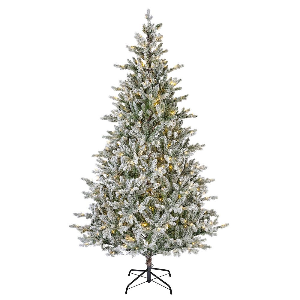 Everlands 7.5-ft. Allison Flocked LED Artificial Christmas Tree