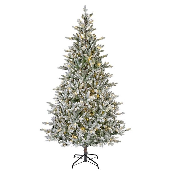 Everlands 7.5-ft. Allison Flocked LED Artificial Christmas Tree
