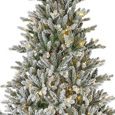 Everlands 7.5-ft. Allison Flocked LED Artificial Christmas Tree