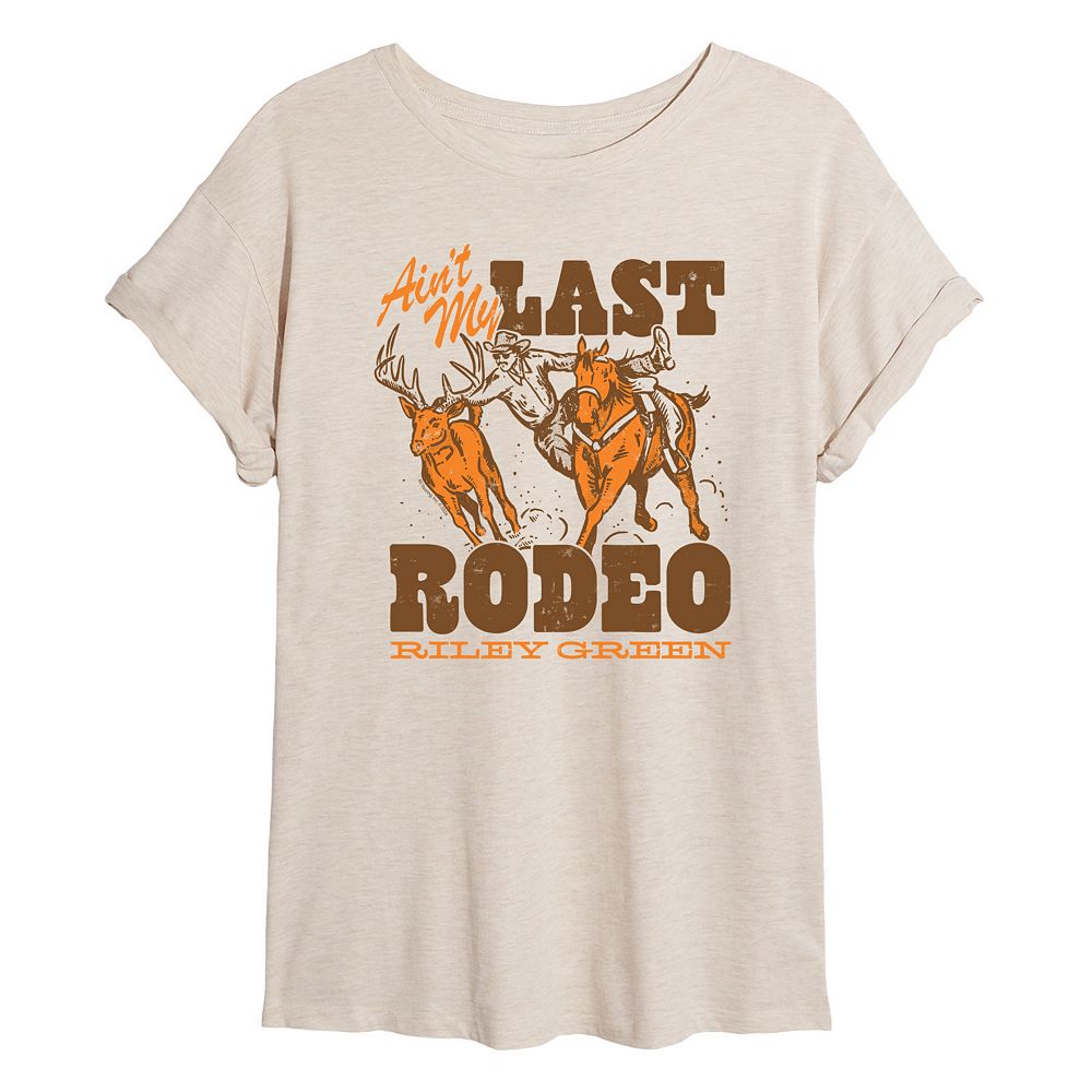 Juniors' Riley Green Last Rodeo Oversized Tee
