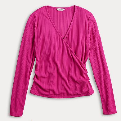 Women's Nine West Texture Wrap Top