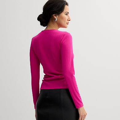 Women's Nine West Texture Wrap Top