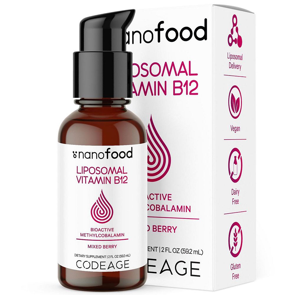 Codeage Liposomal Vitamin B12 Liquid Supplement 2 fl oz