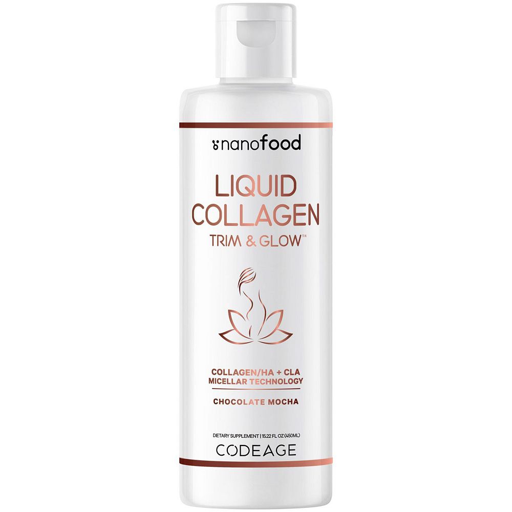 Codeage Liquid Collagen Trim & Glow Supplement Chocolate 15.22 fl oz