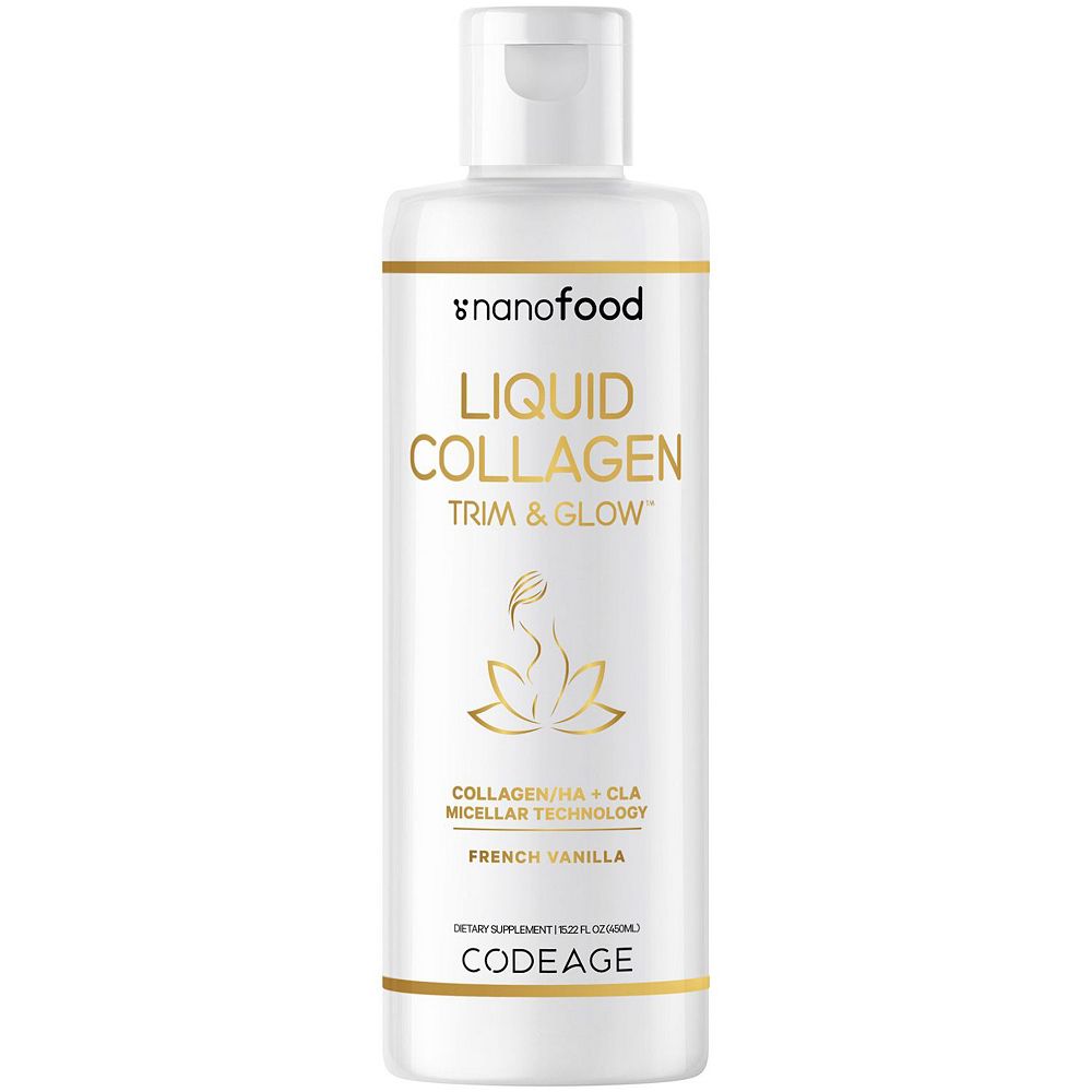 Codeage Liquid Collagen Trim & Glow Supplement Vanilla 15.22 fl oz