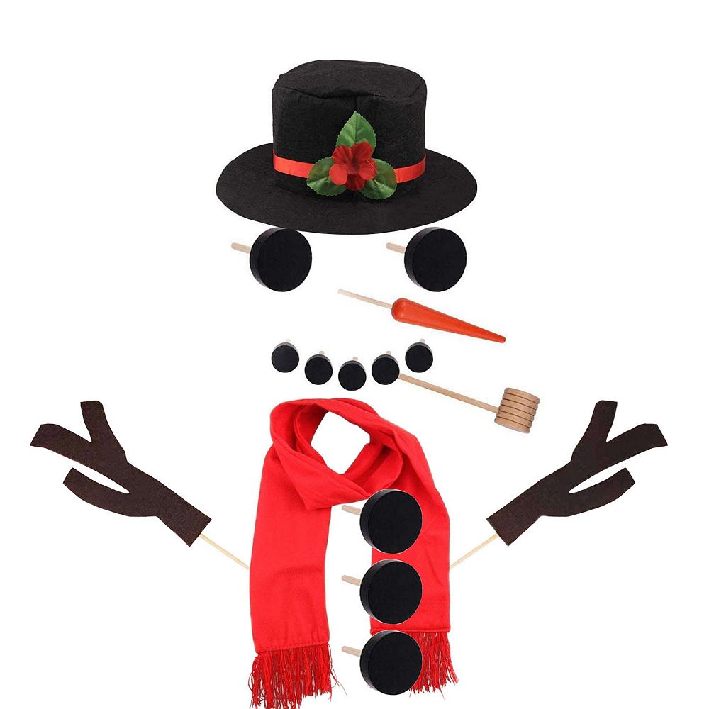 White, Snowman Christmas Decorating Dressing Kit Set Of 16