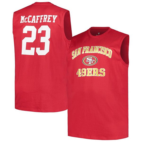 Men's Fanatics Christian McCaffrey Scarlet San Francisco 49ers Big ...