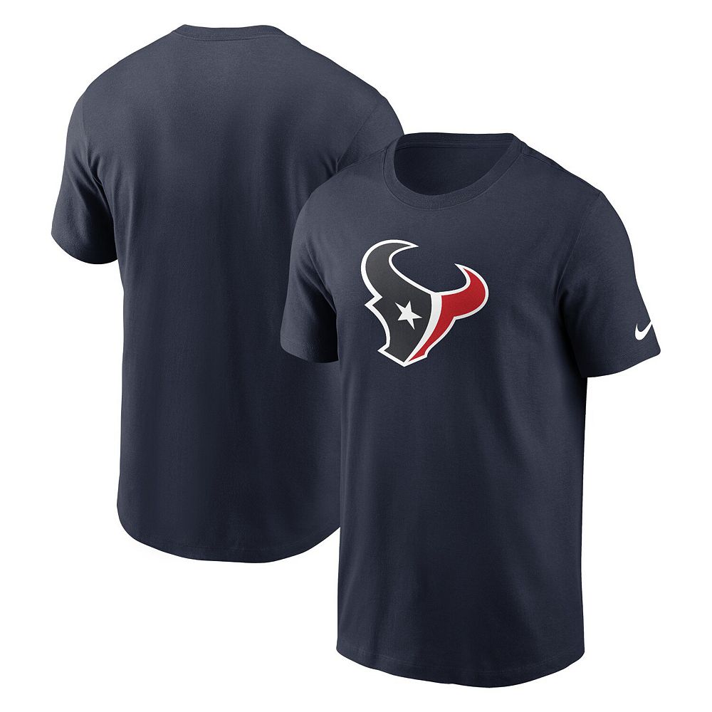 Men's Nike Navy Houston Texans Fan Gear Primary Logo T-Shirt