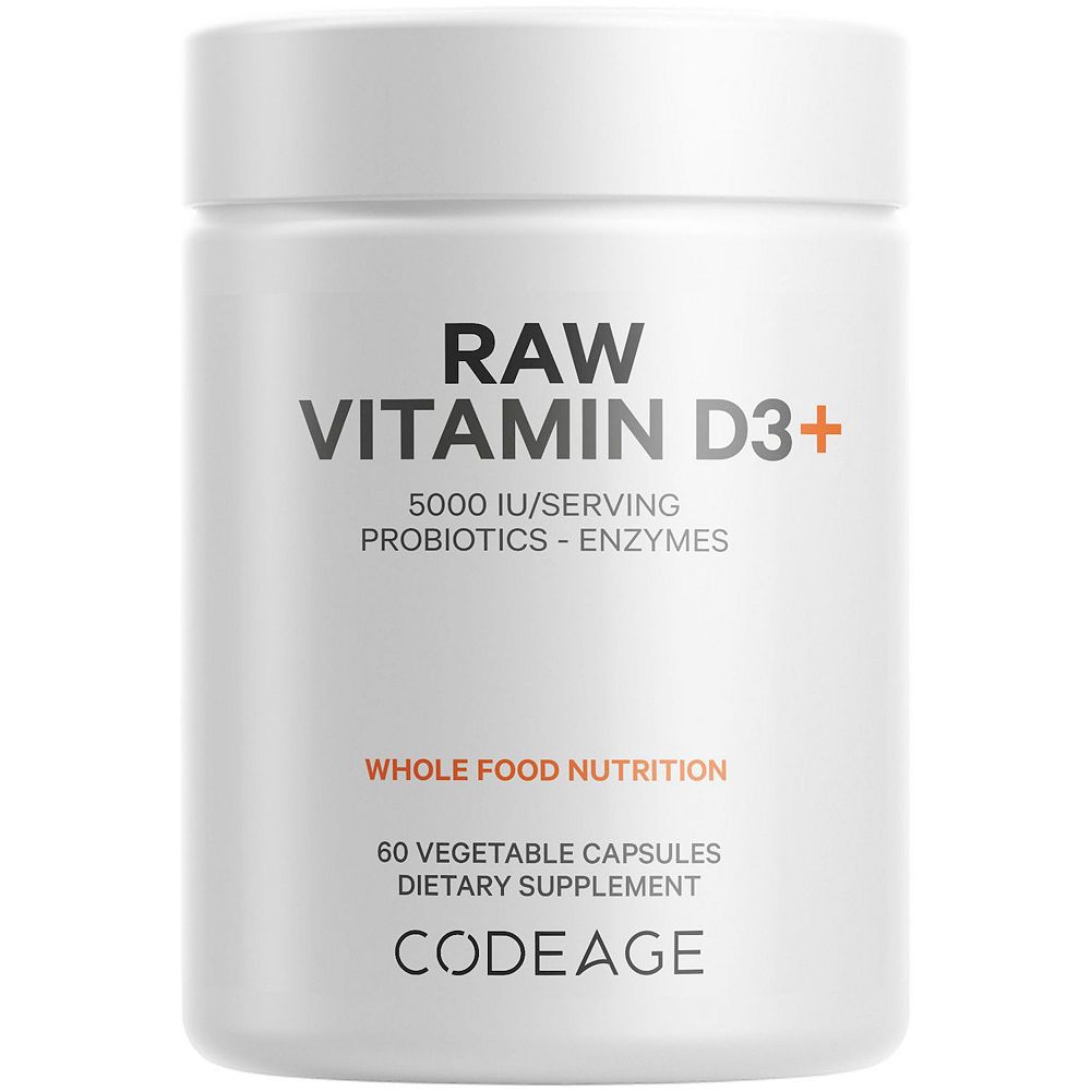 Codeage Raw Vitamin D3+ 5000 IU Supplement 60 ct