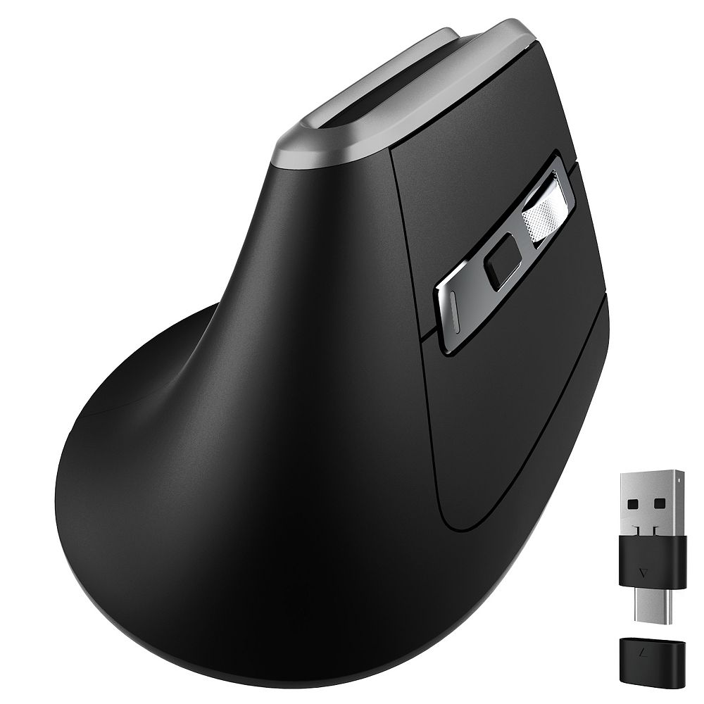 Delton S20 Ergonomic Vertical Wireless Mouse, Bluetooth & 2.4GHz (DMS20-WB)