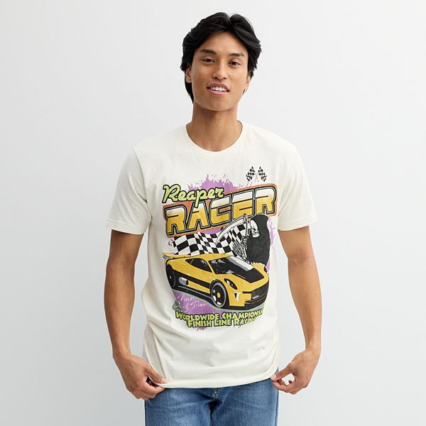 Men's "Reaper Racer" Vintage Oversized Graphic Racing Car Tee