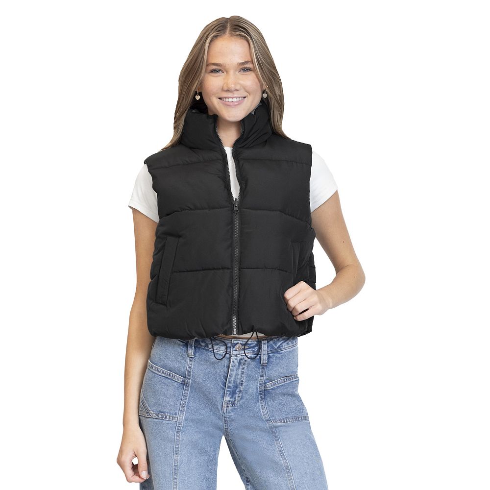 Juniors' madden girl Reversible Puffer Vest
