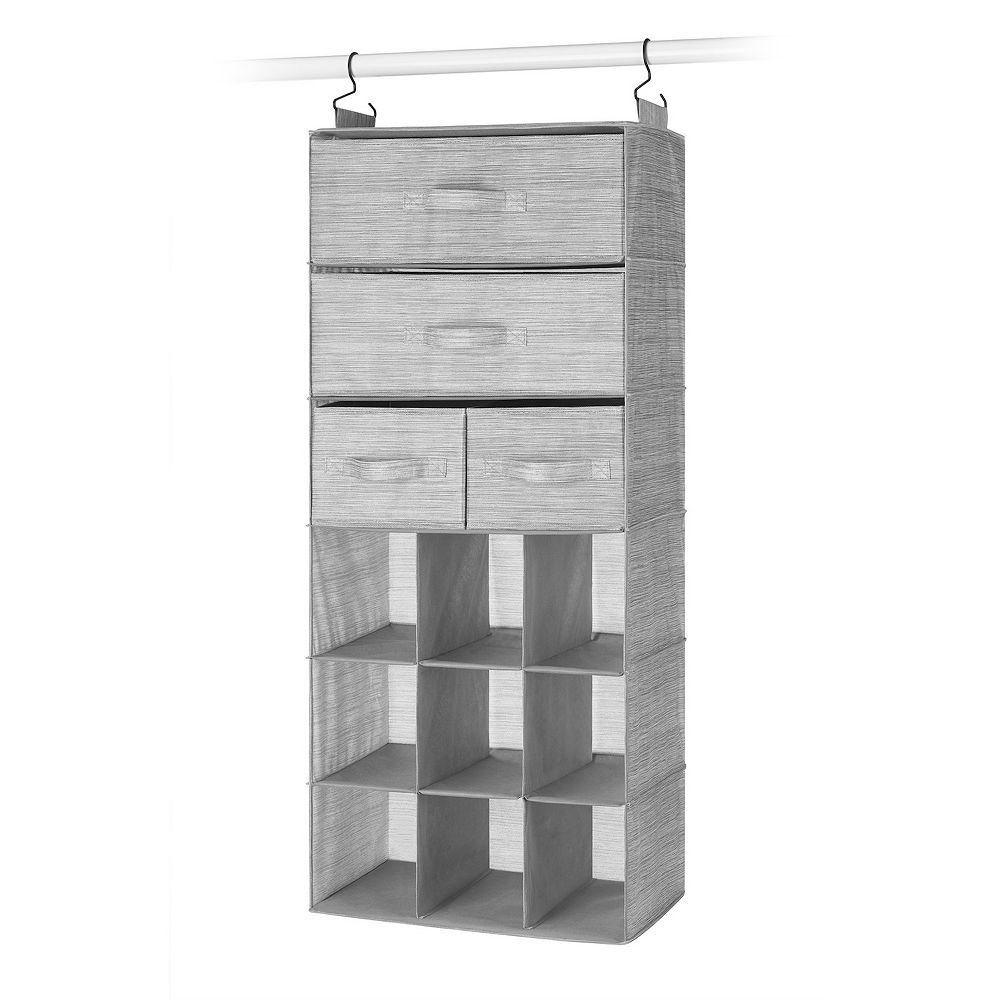 Whitmor Hanging Accessory Shelves with Drawer Storage
