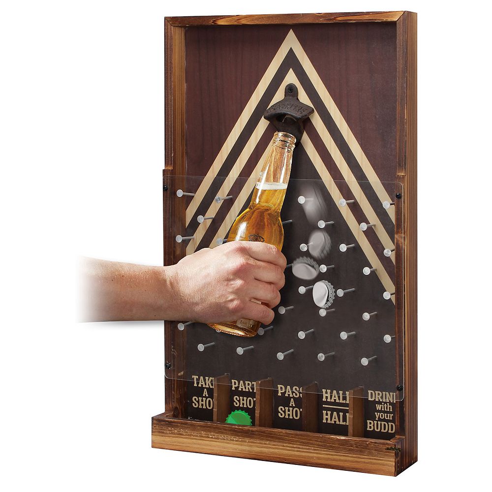 Samsonico Wall Mount Garage Bottle Cap Drop Game