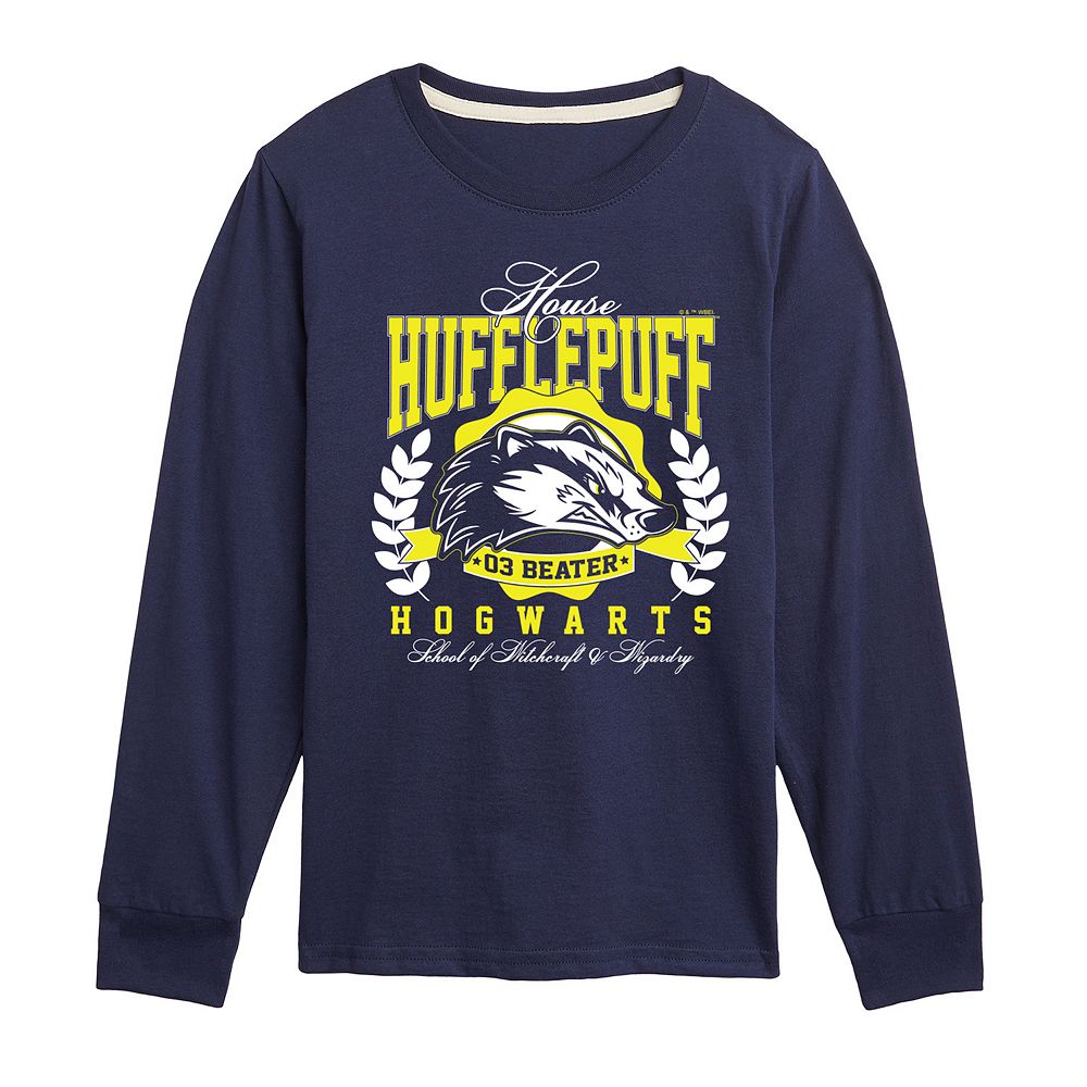 Boys 8-20 Harry Potter Hufflepuff Collegiate Long Sleeve Graphic Tee