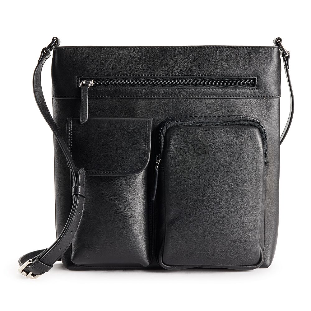 ili Leather New York RFID-Blocking Crossbody Bag