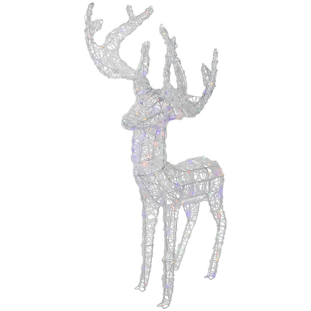 Northlight LED Color Changing Acrylic Reindeer Outdoor Christmas Decoration