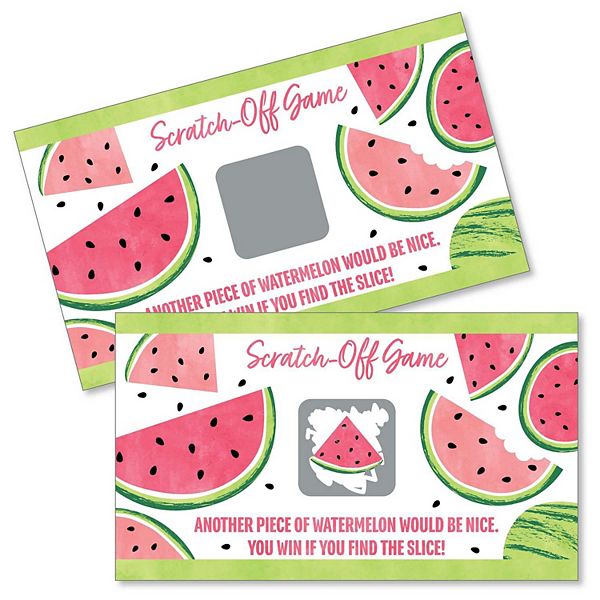 Big Dot Of Happiness Sweet Watermelon - Fruit Party Game Scratch Off ...