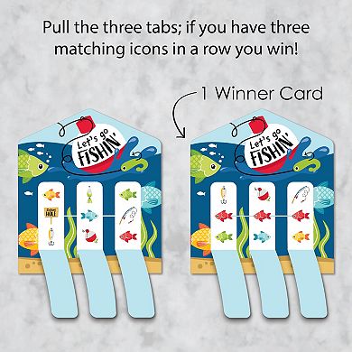 Big Dot Of Happiness Let's Go Fishing - Fish Game Pickle Cards - Pull ...