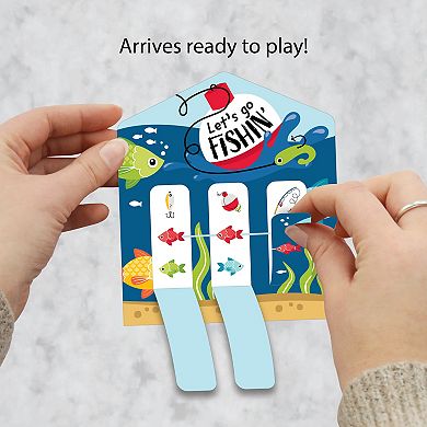 Big Dot Of Happiness Let's Go Fishing - Fish Game Pickle Cards - Pull ...