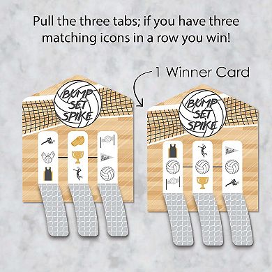 Big Dot Of Happiness Bump, Set, Spike Volleyball Party Game Cards Pull ...