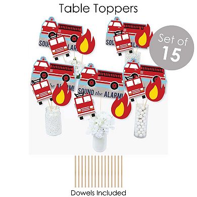 Big Dot Of Happiness Fired Up Fire Truck - Party Supplies - Banner ...