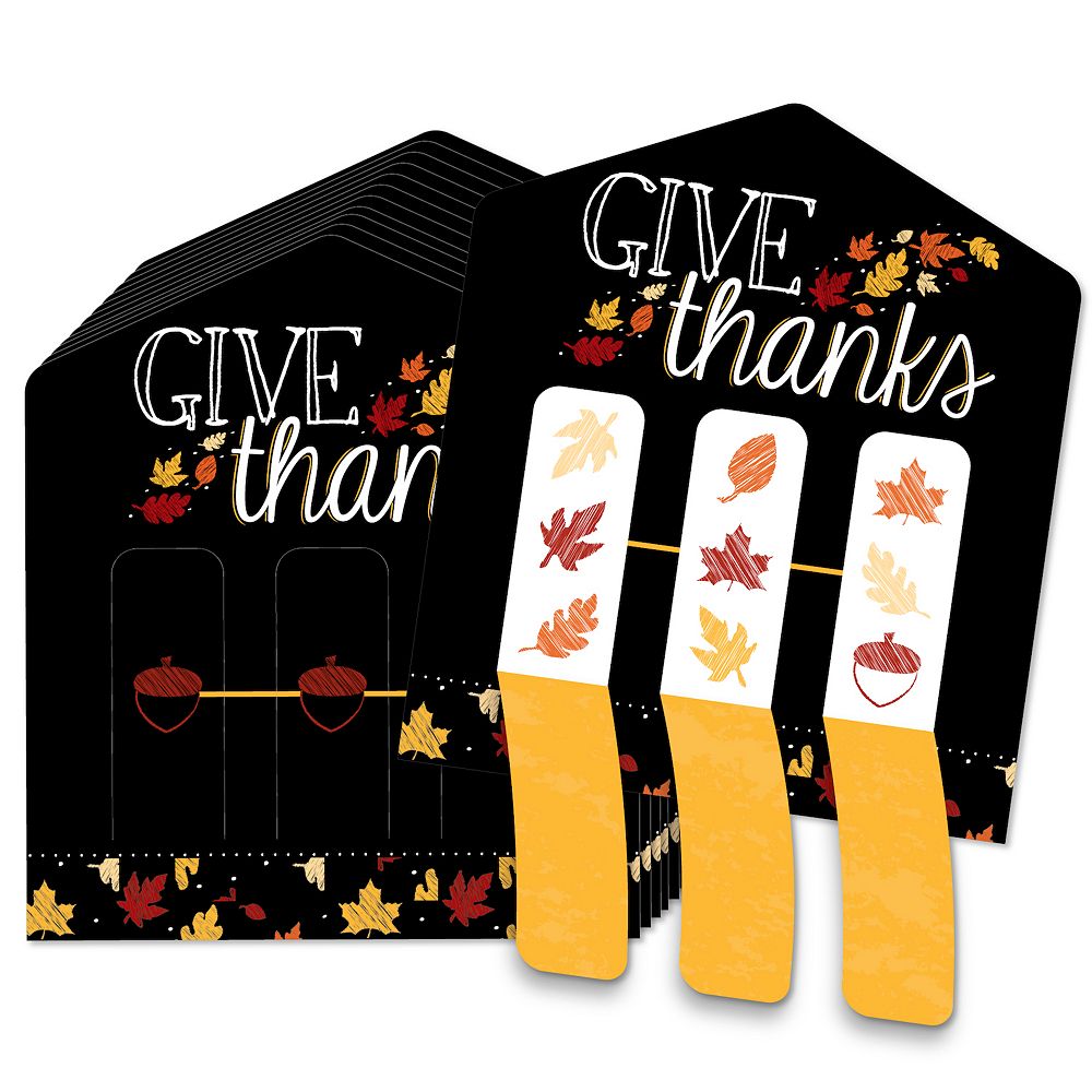 Big Dot Of Happiness Give Thanks - Thanksgiving Party Pickle Cards Pull ...
