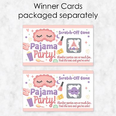 Big Dot Of Happiness Pajama Slumber Party Girls Birthday Party Game Scratch Off Cards 22 Ct