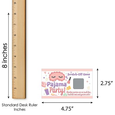 Big Dot Of Happiness Pajama Slumber Party Girls Birthday Party Game Scratch Off Cards 22 Ct