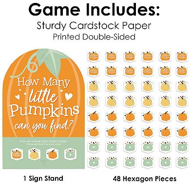 Big Dot Of Happiness Little Pumpkin Fall Scavenger Hunt 1 Stand & 48 ...